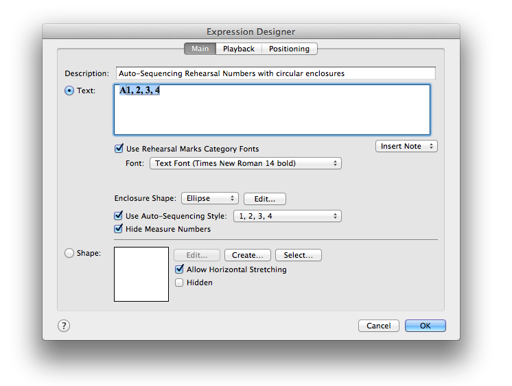 Combining Measure Numbers and Rehearsal Marks - Finale