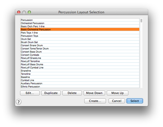 Setting up a Custom Percussion Staff in Finale - Finale