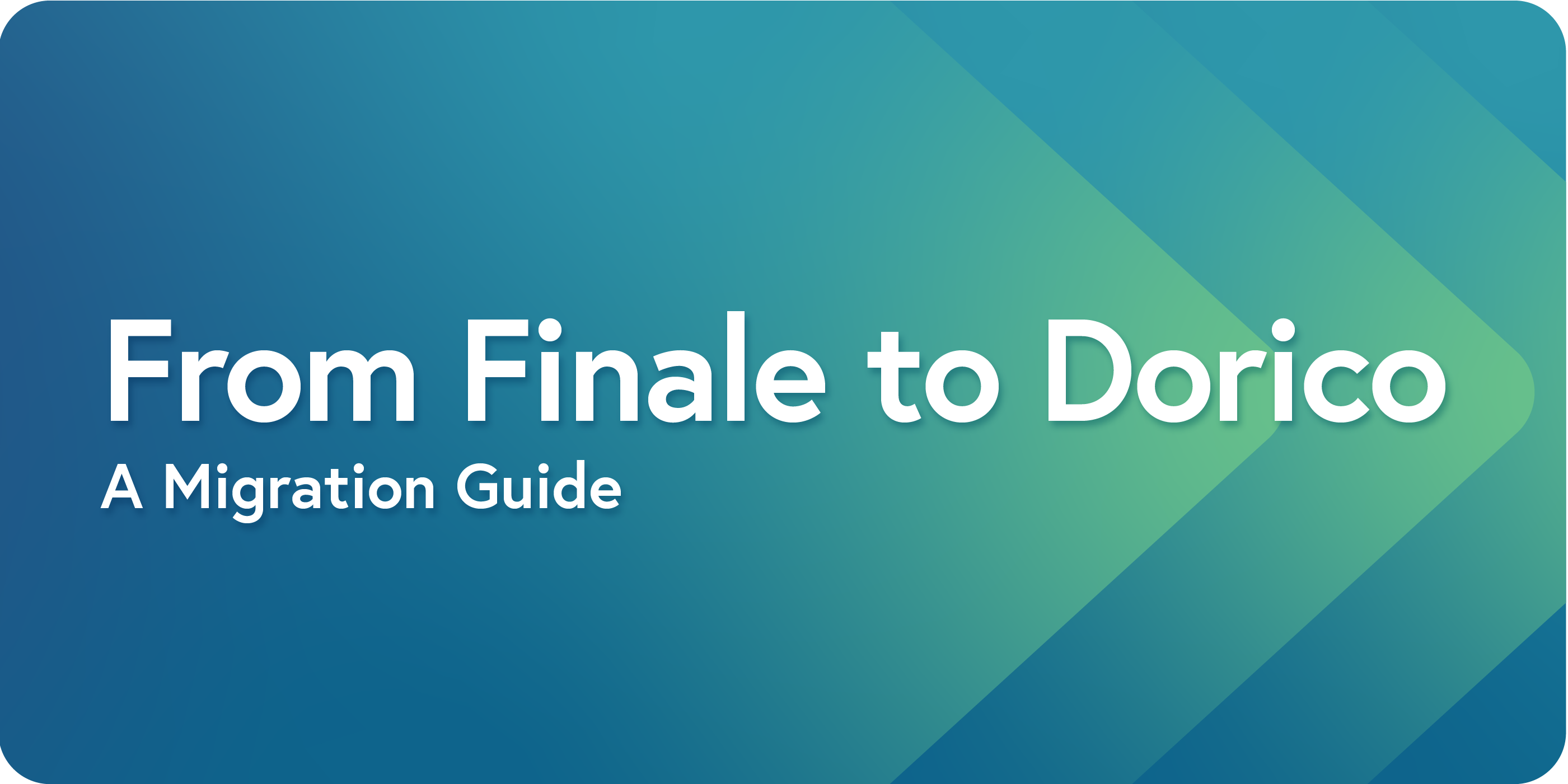 From Finale to Dorico, A Migration Guide - Finale